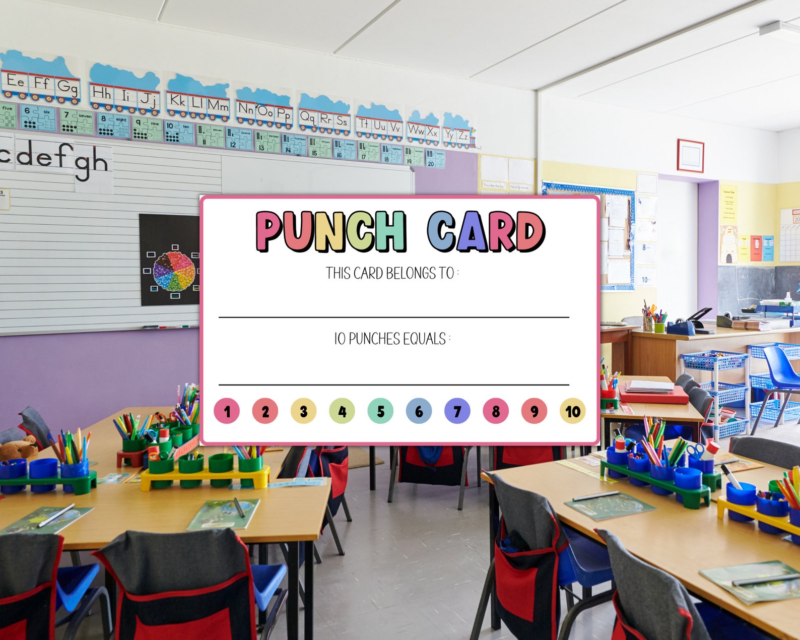 Classroom Reward Punch Cards Student Punch Cards Classroom - Etsy