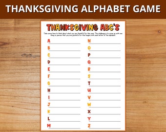 Gratitude Alphabet - Etsy