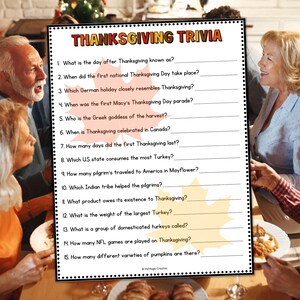 Thanksgiving Trivia Games, Thanksgiving Printable Games, Trivia Game ...
