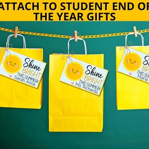 End of the Year Gift Tag for Students and Teachers, Editable Last Day ...