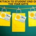 End of the Year Gift Tag for Students and Teachers, Editable Last Day ...