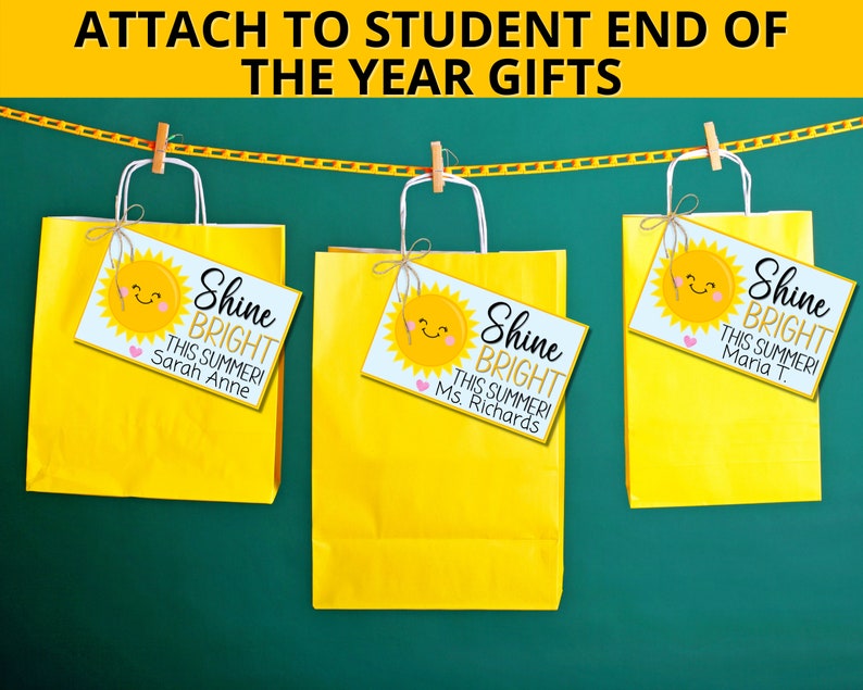 End of the Year Gift Tag for Students and Teachers, Editable Last Day ...