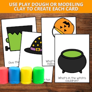Halloween Play Dough Mats, Printable Play Dough Mats, Halloween ...