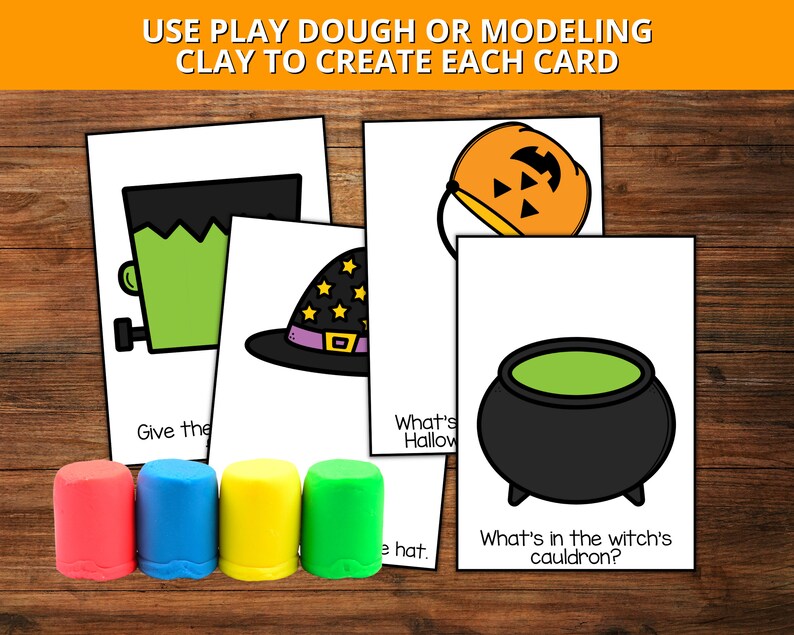 Halloween Play Dough Mats, Printable Play Dough Mats, Halloween ...