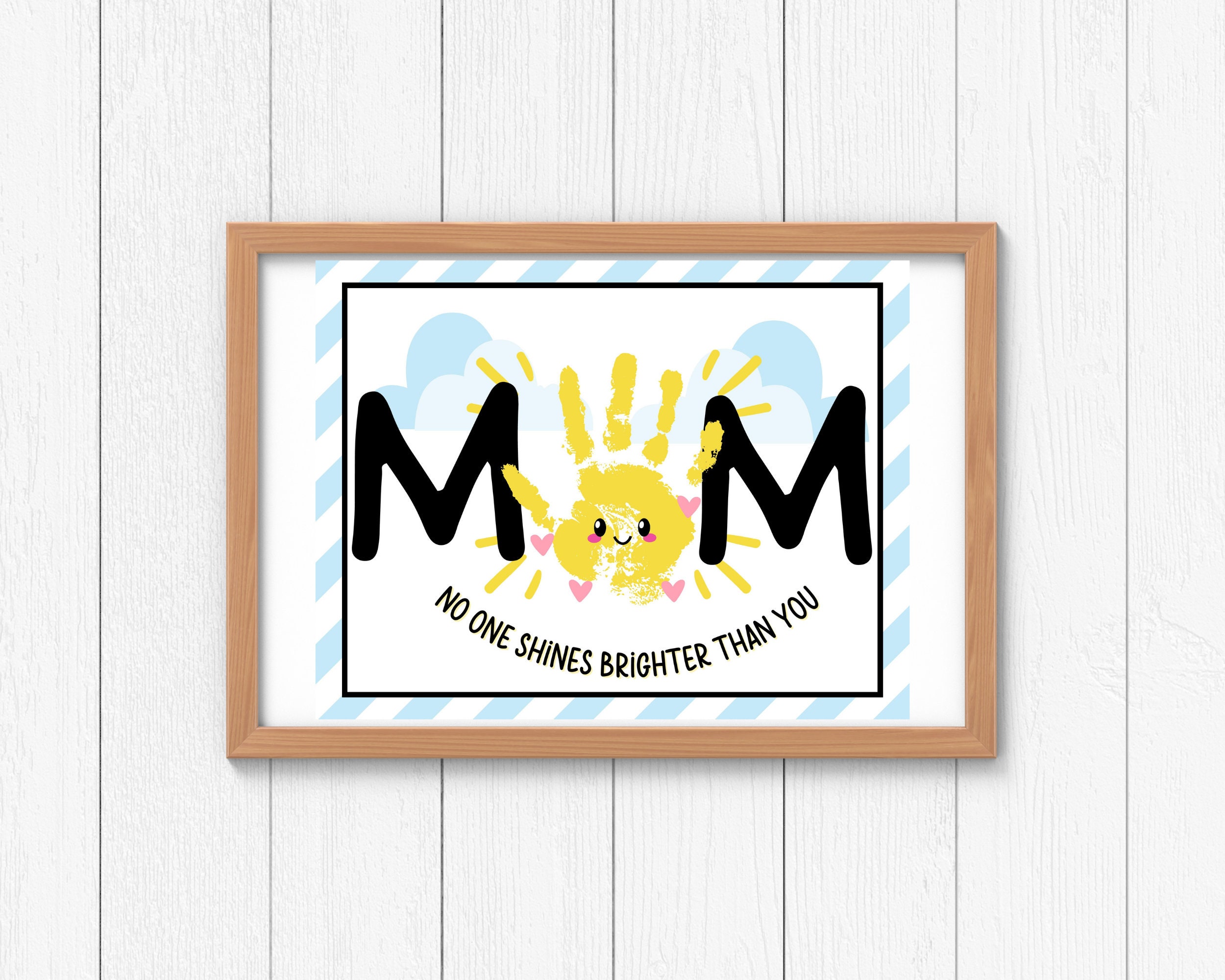 Mother's Day Handprint Art Keepsake, Printable Mother's Day Gift, DIY ...