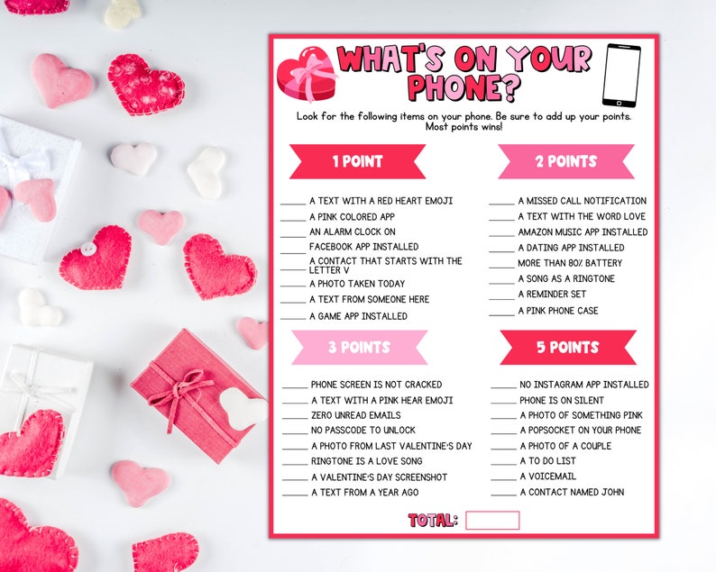 Galentine's Day What's on Your Phone Game, Valentine's Day Themed What ...