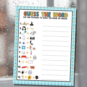 Guess the Word Game Rebus Puzzles and Brain Teasers Rainy - Etsy