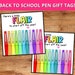 Back to School Teacher Gift Tag Flair Pen Gift Tag First Day - Etsy