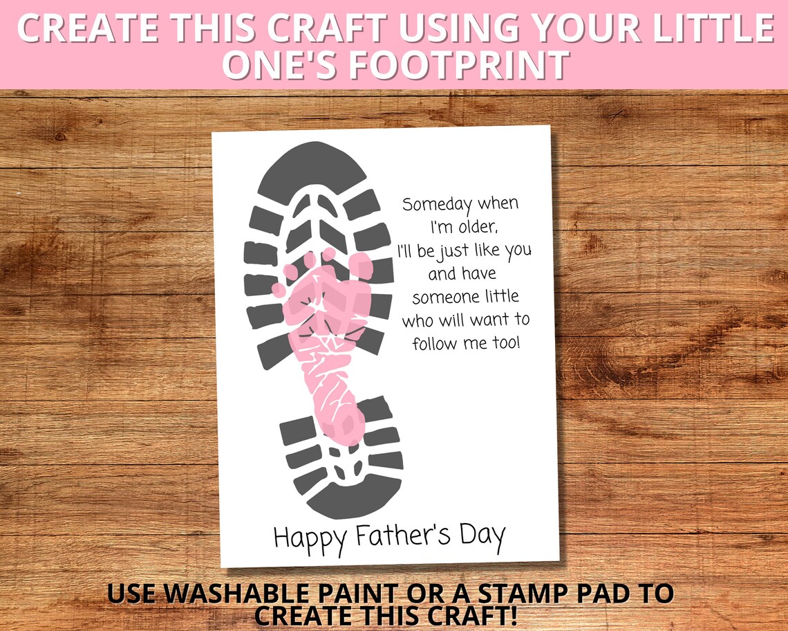 Father's Day Footprint Art Keepsake Gift for Dad From - Etsy