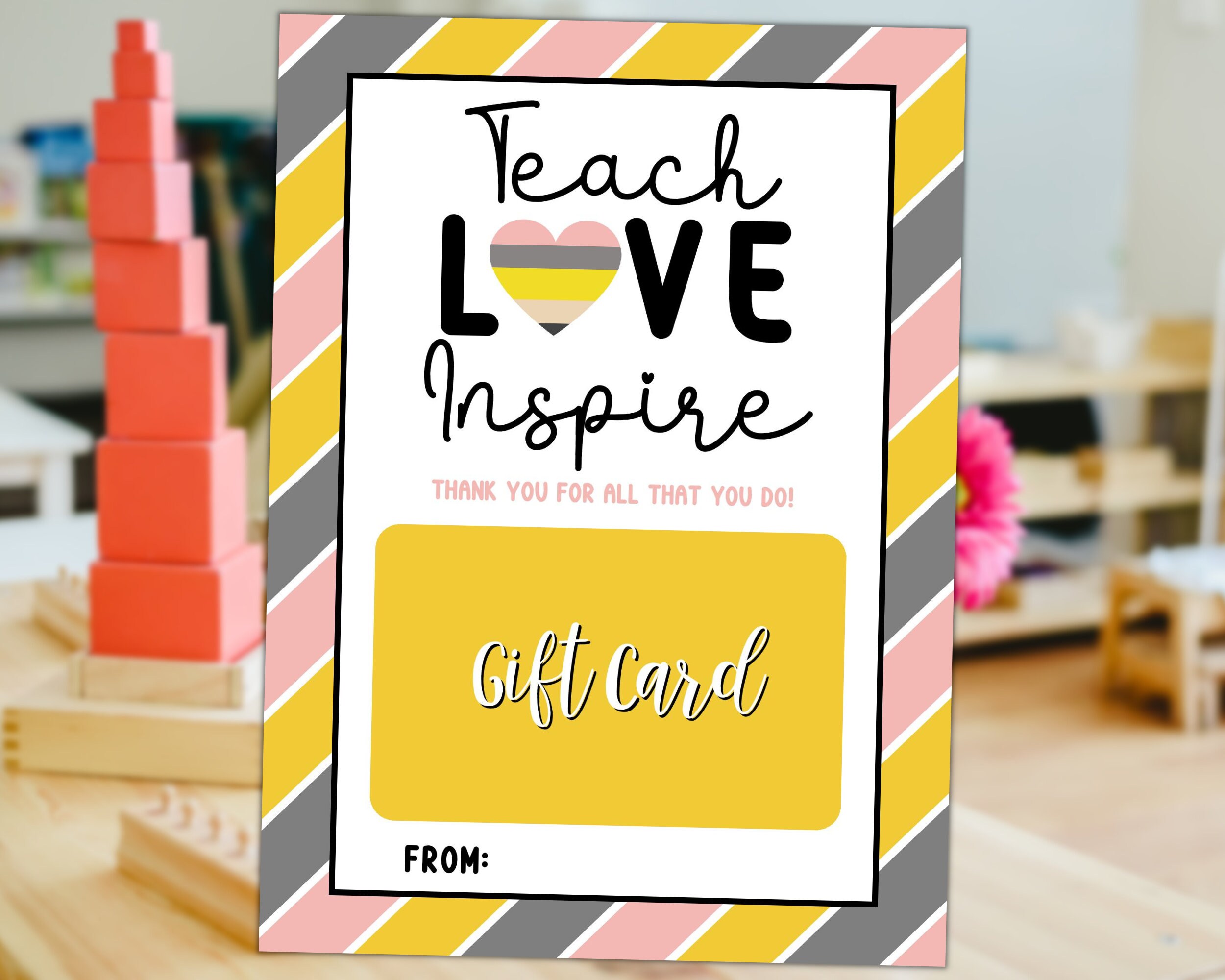 Teacher Appreciation Gift Card Holder, Teacher Assistant Appreciation ...