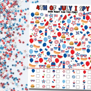 4th of July I Spy Activity 4th of July Printable Activity for - Etsy