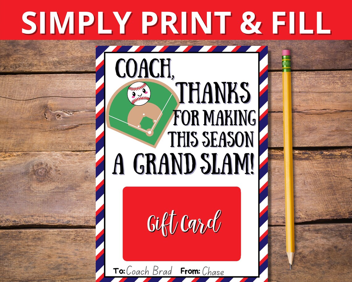 Baseball Coach Gift Coach Thank You Gift Baseball Coach End - Etsy