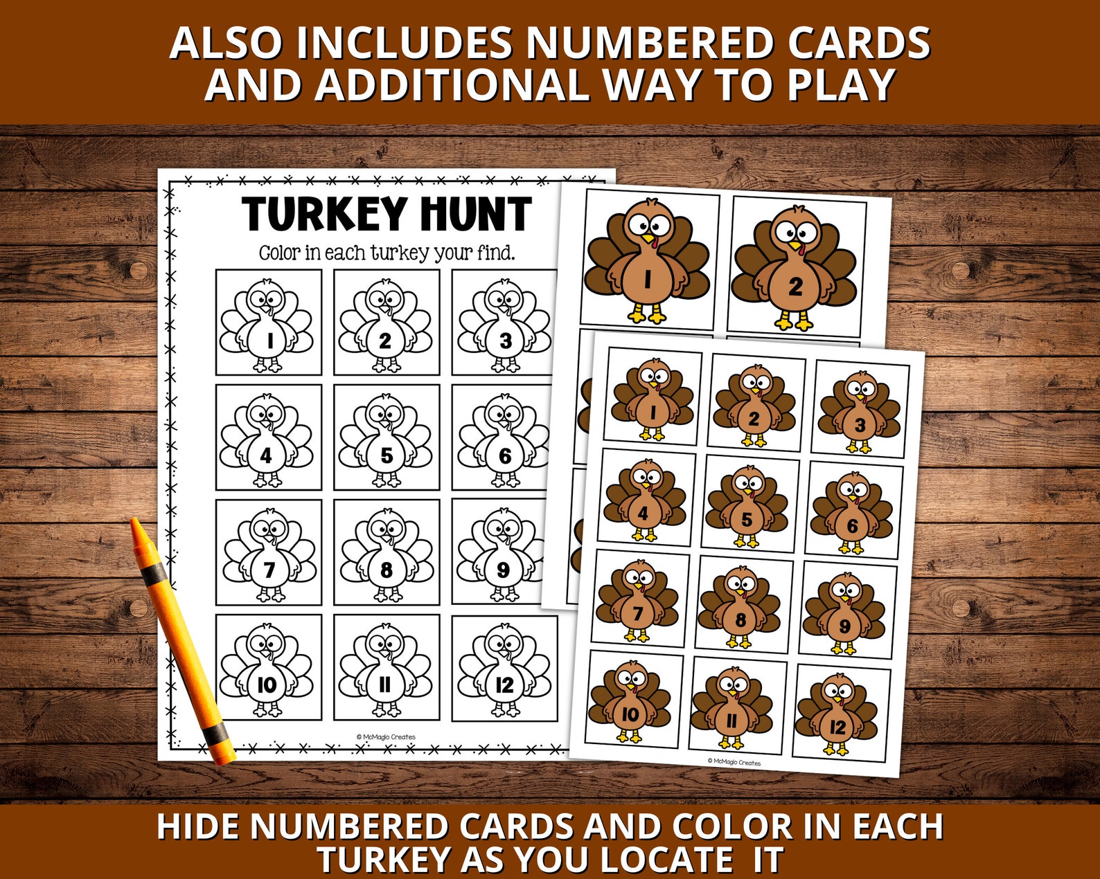 Printable Turkey Hunt Game, Thanksgiving Scavenger Hunt, Thanksgiving ...