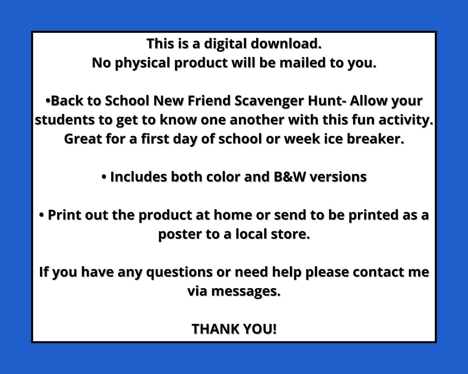 Back to School New Friend Scavenger Hunt, Find Someone Who Game ...