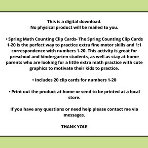 Spring Counting Clip Cards, Spring Math Centers, Preschool Math ...
