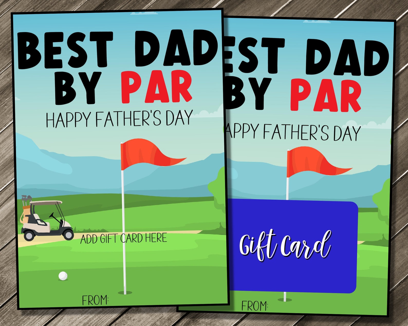 Father's Day Gift Card Holder Printable Best Dad by Par - Etsy