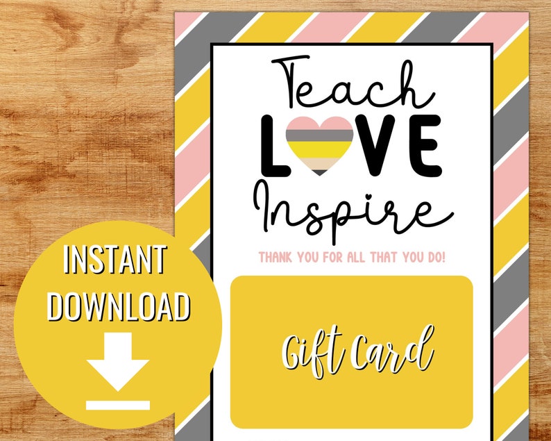 Teacher Appreciation Gift Card Holder, Teacher Assistant Appreciation ...