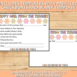 Happy Mail Teacher Communication Notes, Teacher Mail Cards, Note From ...
