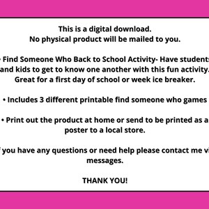 Find Someone Who Back to School Activity, Get to Know You Activity for ...