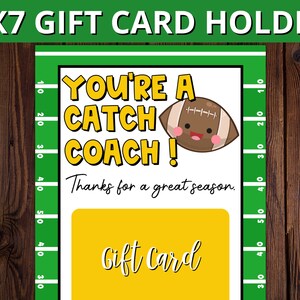 Football Coach Gift Card Holder Coach Thank You Gift - Etsy