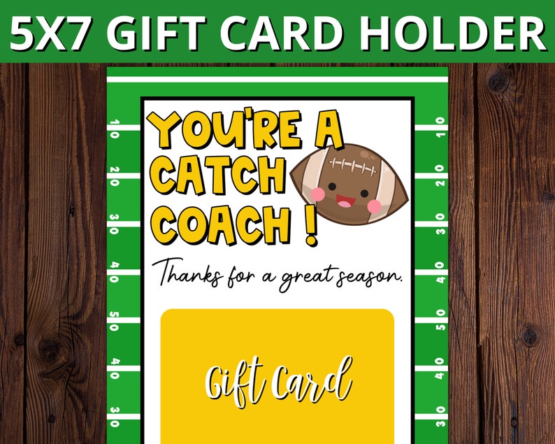 Football Coach Gift Card Holder Coach Thank You Gift - Etsy