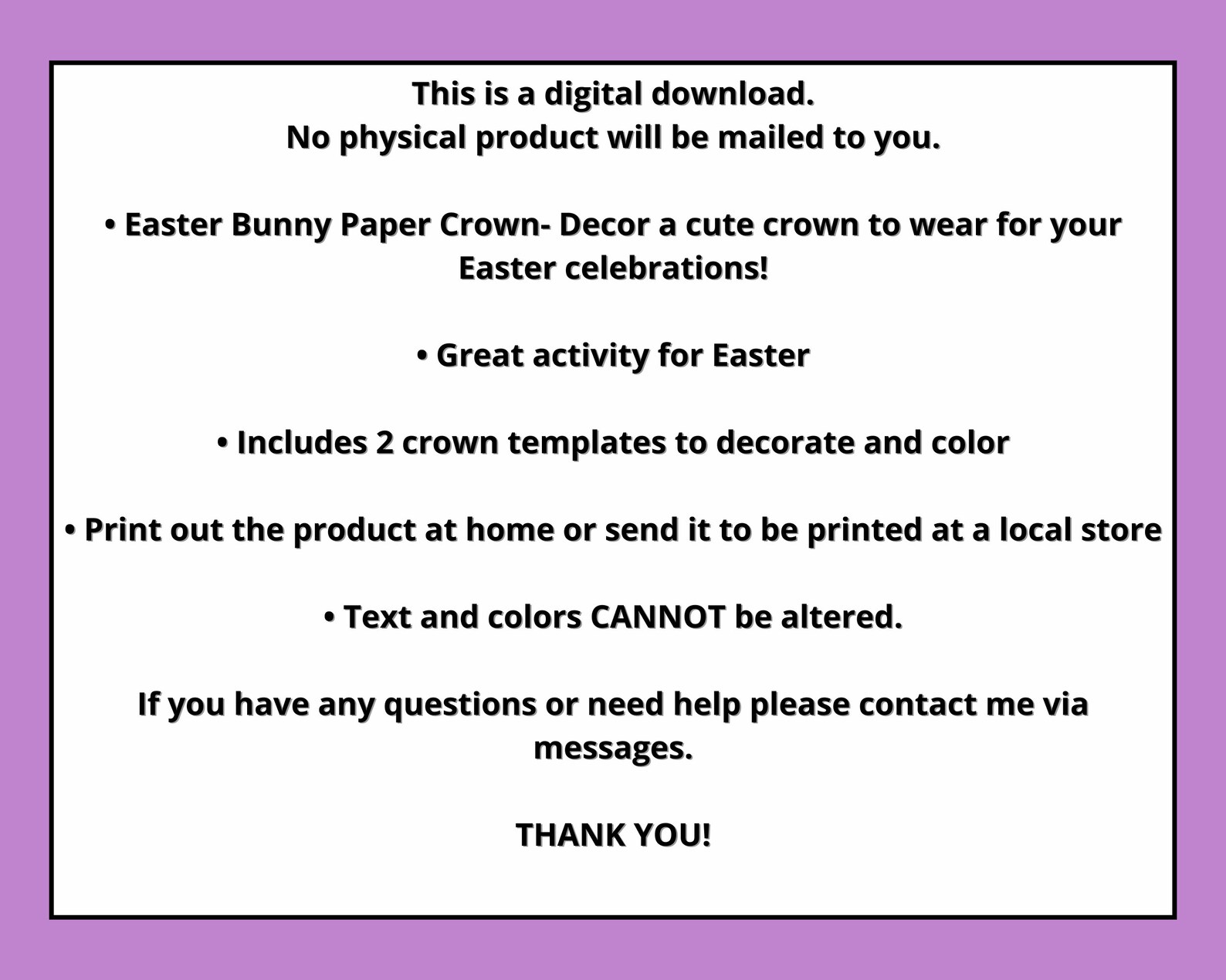 Easter Bunny Paper Crown, Bunny Ears Headband, Printable Easter Craft ...
