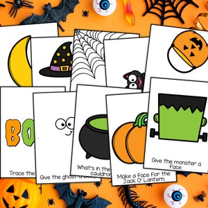 Halloween Play Dough Mats, Printable Play Dough Mats, Halloween ...