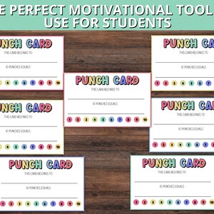 Classroom Reward Punch Cards, Student Punch Cards, Classroom Management ...