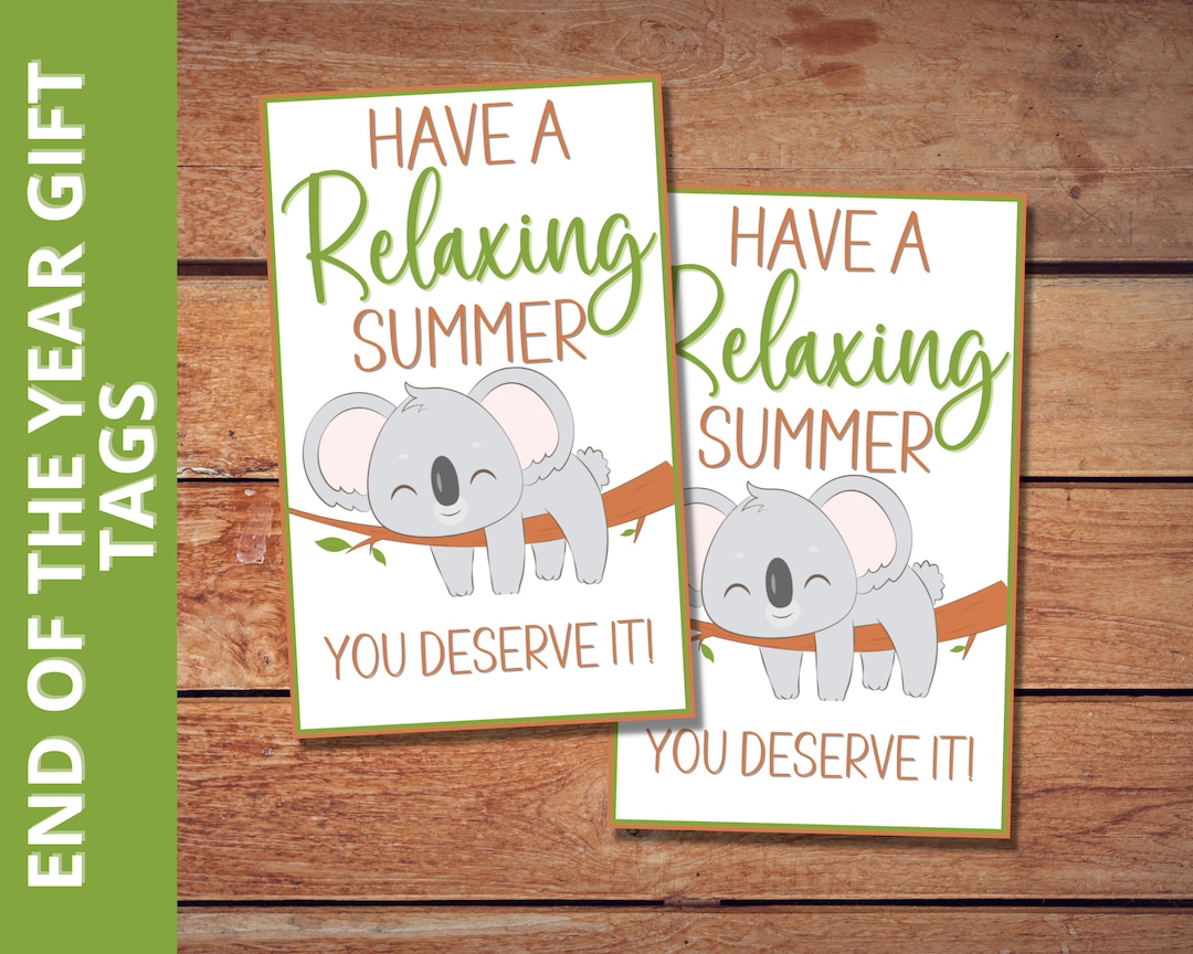 End of the Year Gift Tags for Students and Teachers, End of School Gift ...