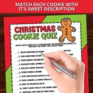 Christmas Cookie Quiz, Christmas Cookie Match Game, Christmas Party ...