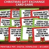 Christmas Gift Exchange Game | Printable Christmas Game | White ...