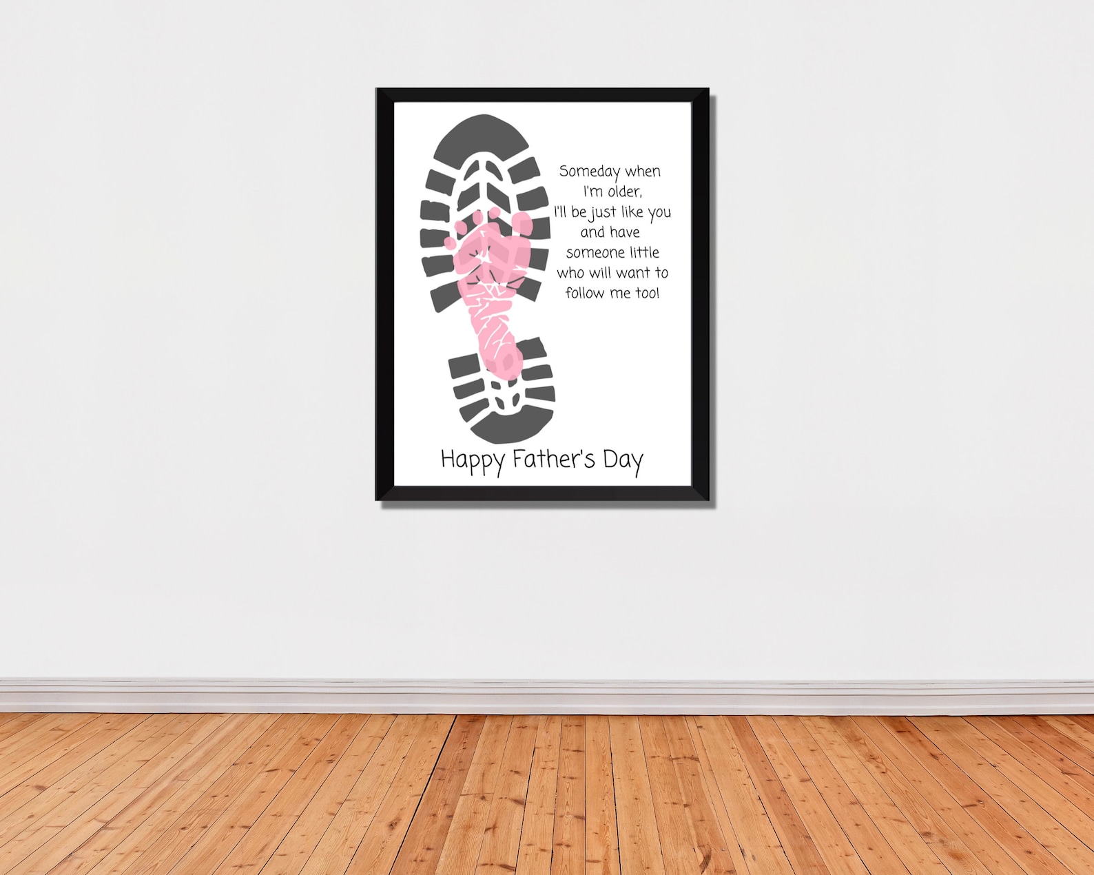 Father's Day Footprint Art Keepsake, Gift for Dad From Kids, Printable ...
