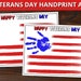 Veterans Day Handprint Art, Flag Handprint Art for Veterans Day ...