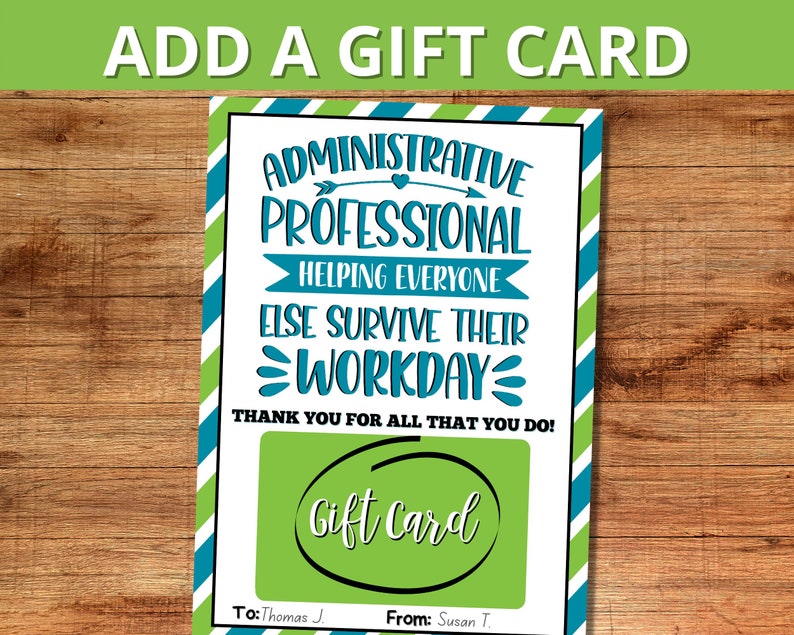 Administrative Professional's Day Gift Card Holder | Etsy