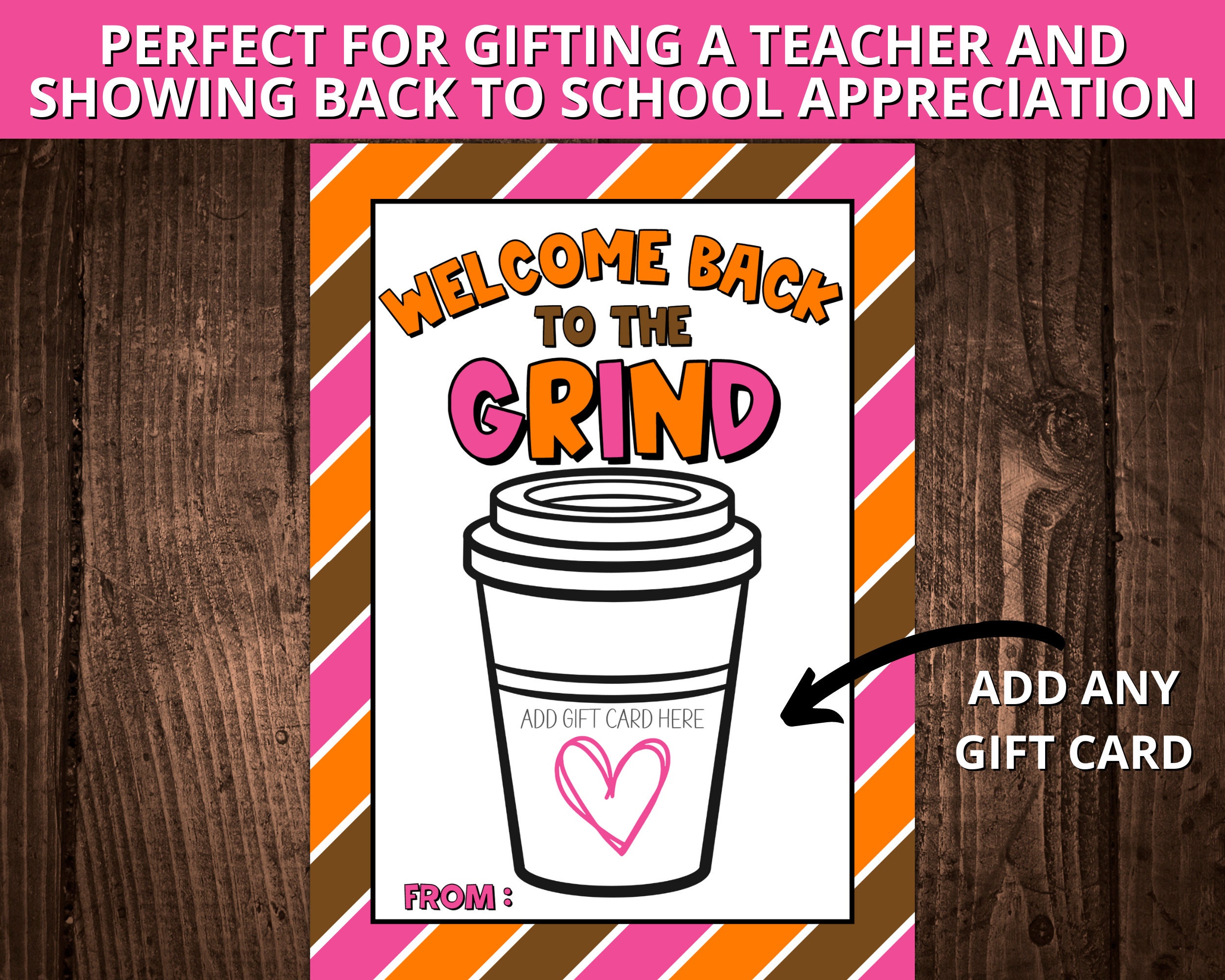 Back School Coffee Teacher Gift Card Holder, Back to School Teacher ...