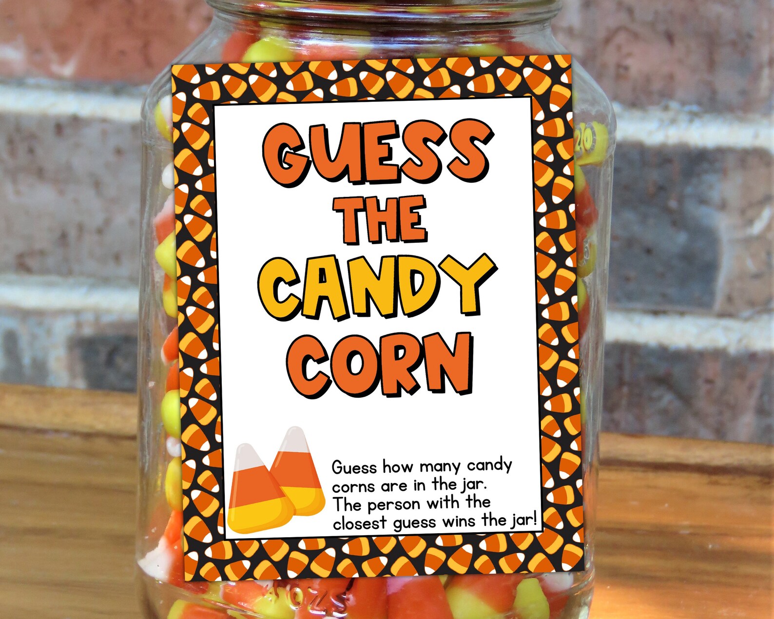 Candy Corn Guessing Game, Fall Harvest Game, Halloween Party Games for ...