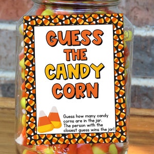 Candy Corn Guessing Game, Fall Harvest Game, Halloween Party Games for ...