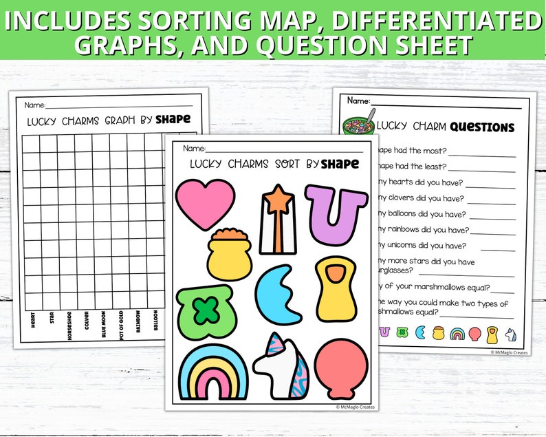 St. Patrick's Day Cereal Marshmallow Math Graphing Activity ...