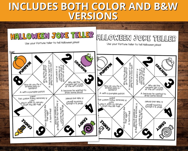 Halloween Fortune Teller Game, Halloween Jokes for Kids, Halloween ...