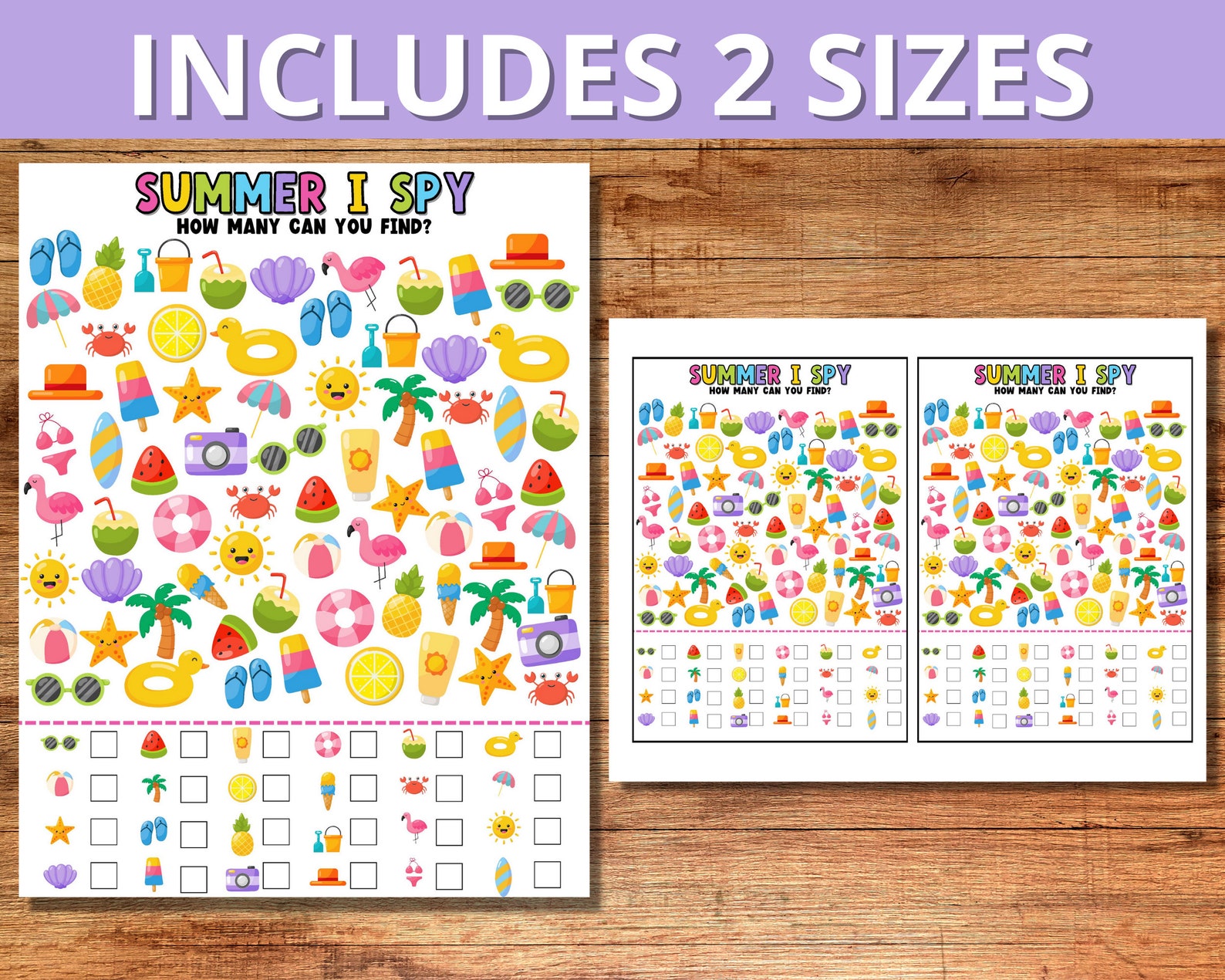 Summer I Spy Activity for Kids, Kids Summer Printable, Summer Themed ...