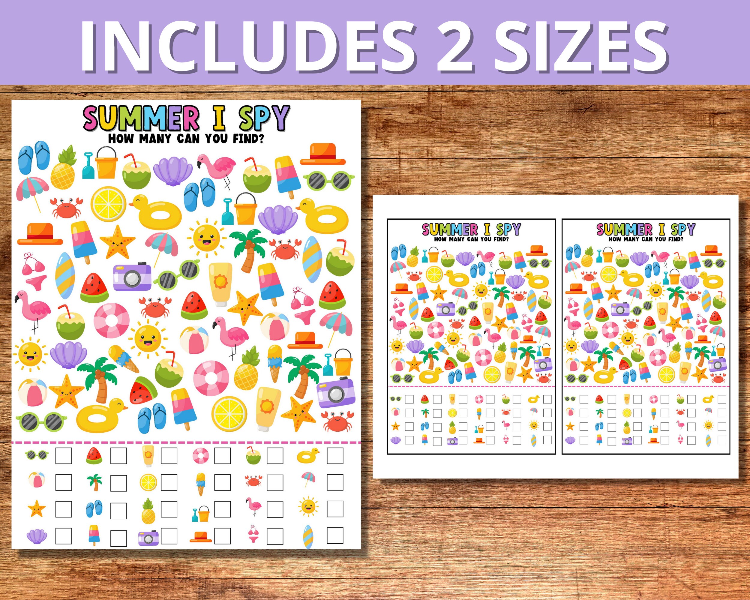 Summer I Spy Activity for Kids, Kids Summer Printable, Summer Themed ...