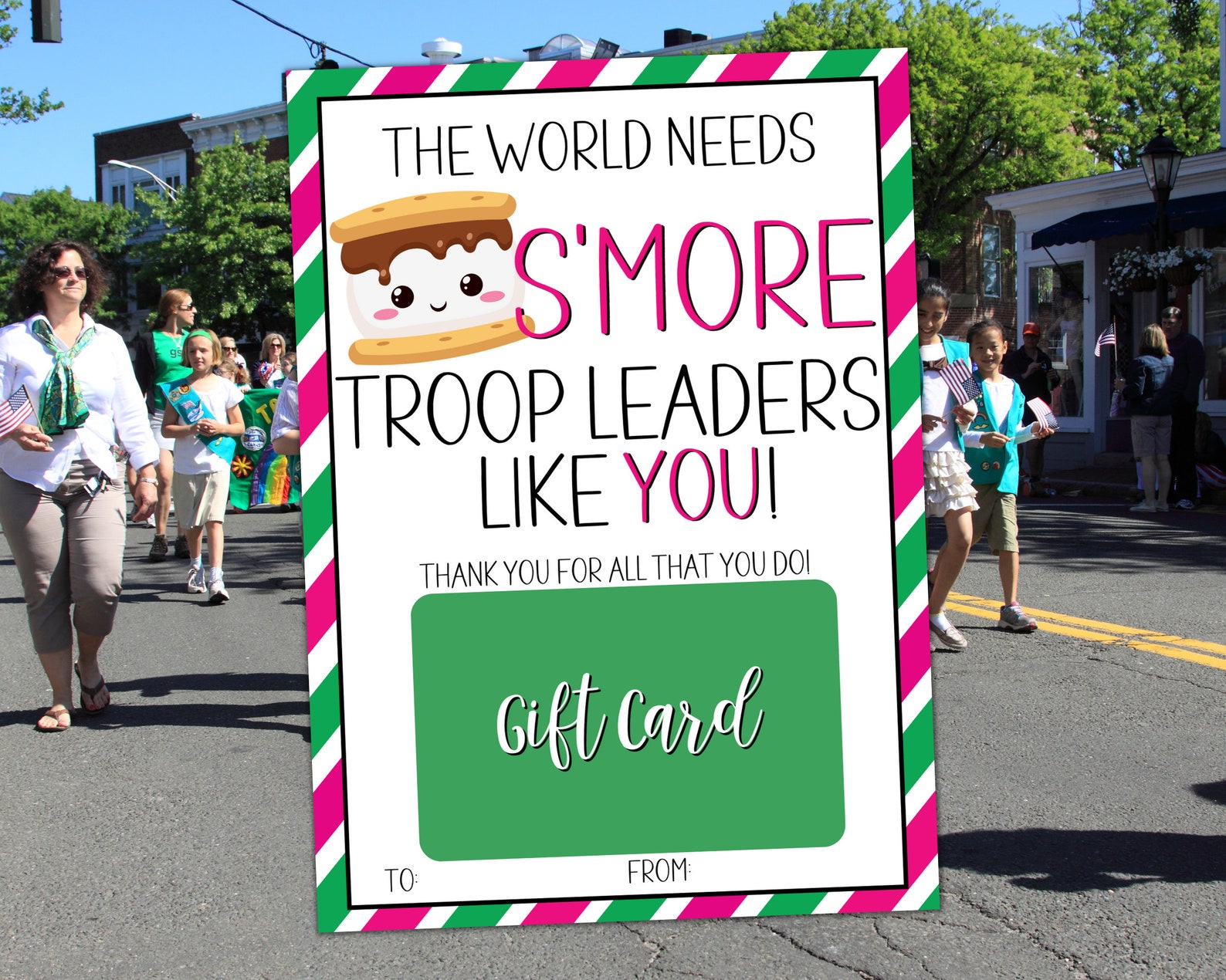 Girl Scout Troop Leader Appreciation Day Gift Card Holder Printable ...