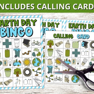 Earth Day Bingo, Earth Day Printable Activity for Kids - Etsy