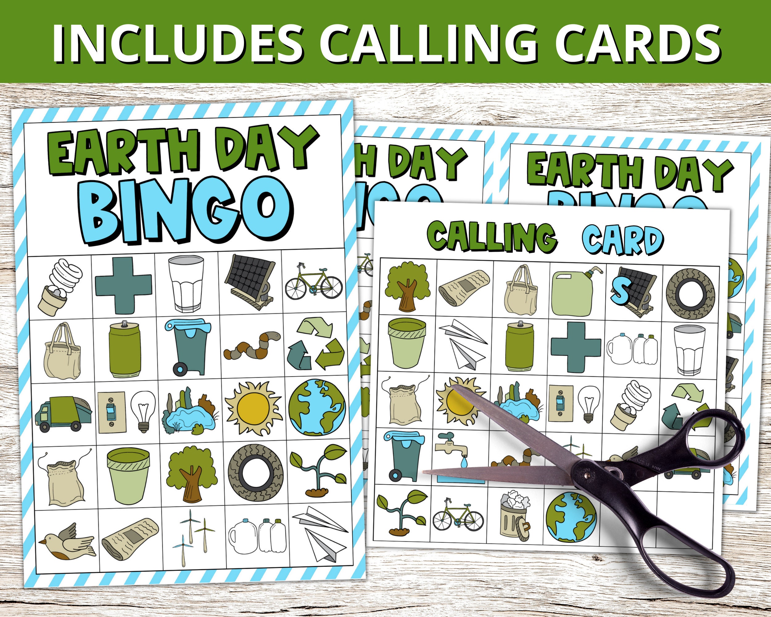 Earth Day Bingo, Earth Day Printable Activity for Kids - Etsy