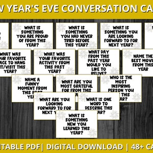 New Year's Eve Conversation Cards New Year's Eve - Etsy