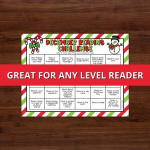 December Reading Challenge for Kids, Reading Printable Activities ...