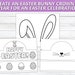 Easter Bunny Paper Crown, Bunny Ears Headband, Printable Easter Craft ...