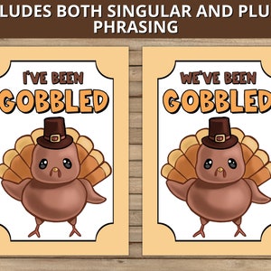 You've Been Gobbled Thanksgiving Activity, I've Been Gobbled ...