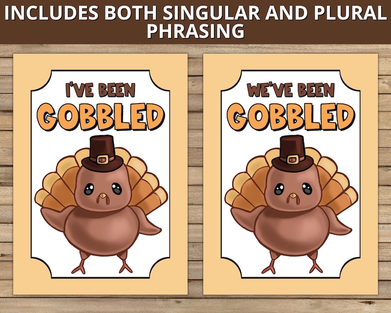 You've Been Gobbled Thanksgiving Activity, I've Been Gobbled ...