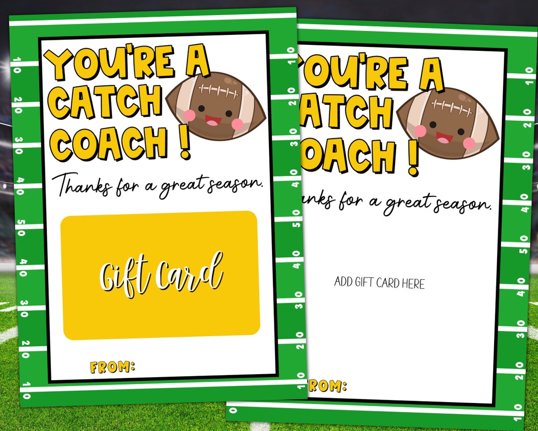 Football Coach Gift Card Holder Coach Thank You Gift - Etsy